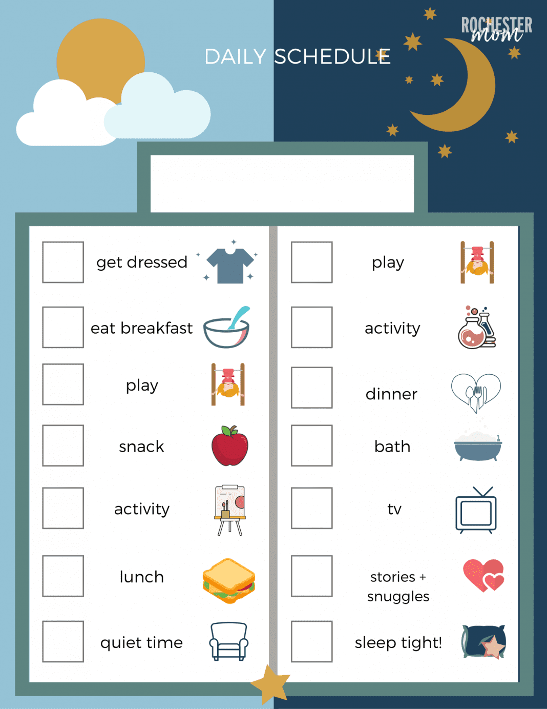 Free Routine + Activity Charts Customizable for Your Family
